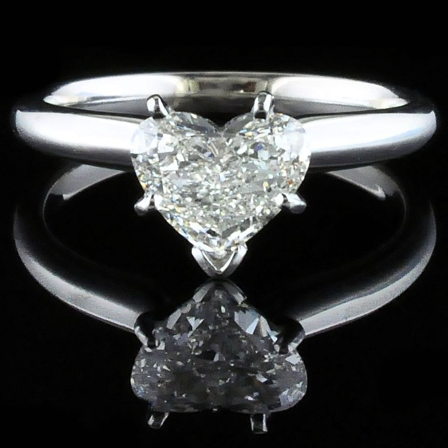 Heart Shape Diamond Solitaire Engagement Ring